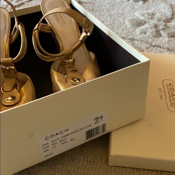 Coach | Shoes | Vintage 99 Coach Metallic Gold Pumps | Poshmark